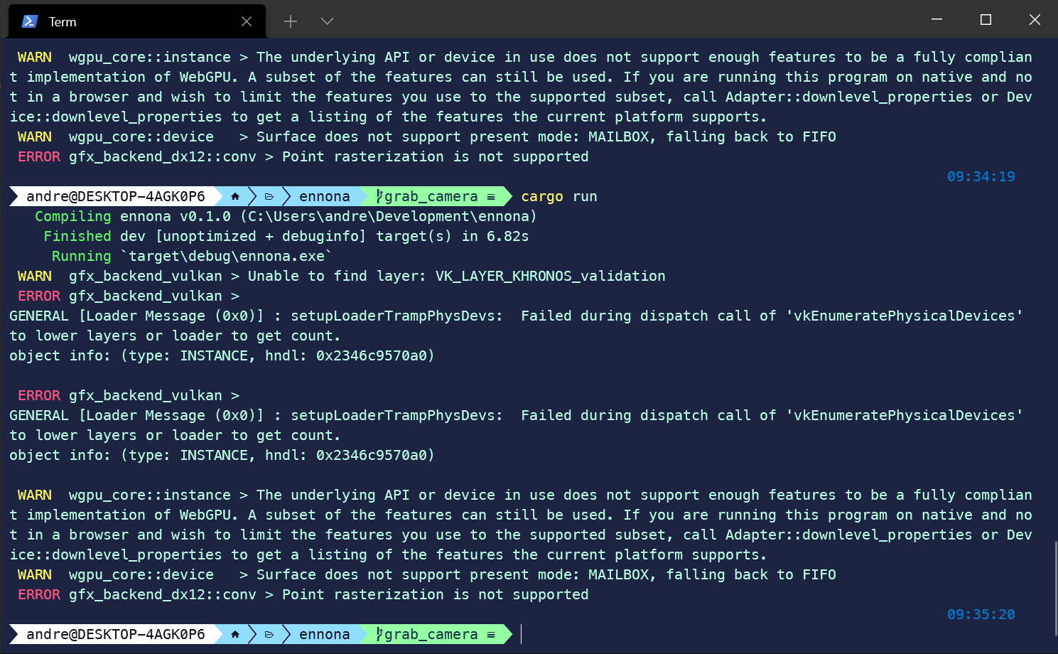 Vulkan and Dx12 errors · Issue #11 · rust-cv/ennona · GitHub