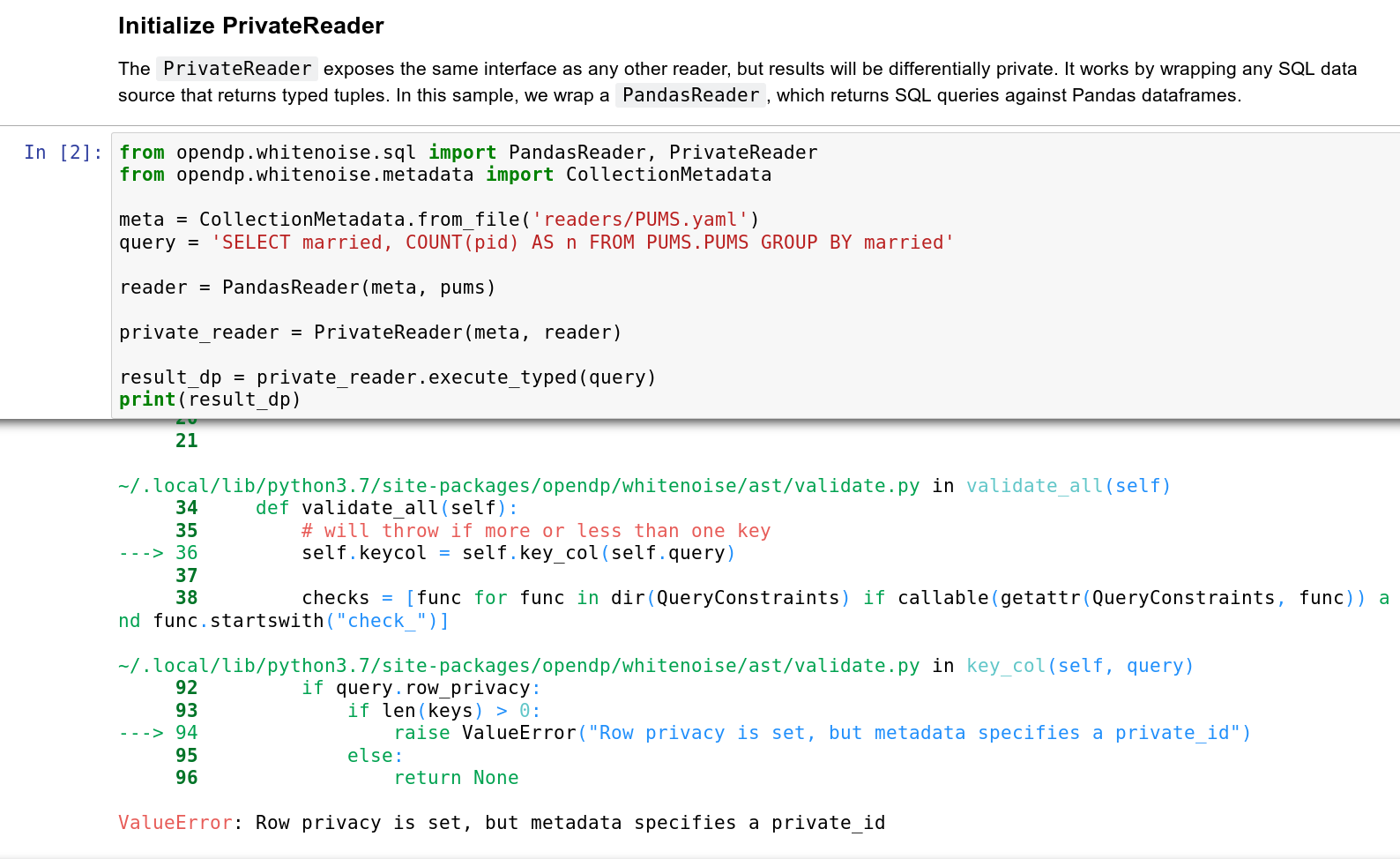 SQL queries notebook bug · Issue #48 · opendp/smartnoise-samples · GitHub