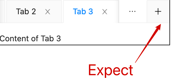 Card type tabs operation area shrinks when tabs count is large enough ... Card type tabs operation area shrinks when tabs count is large enough ...