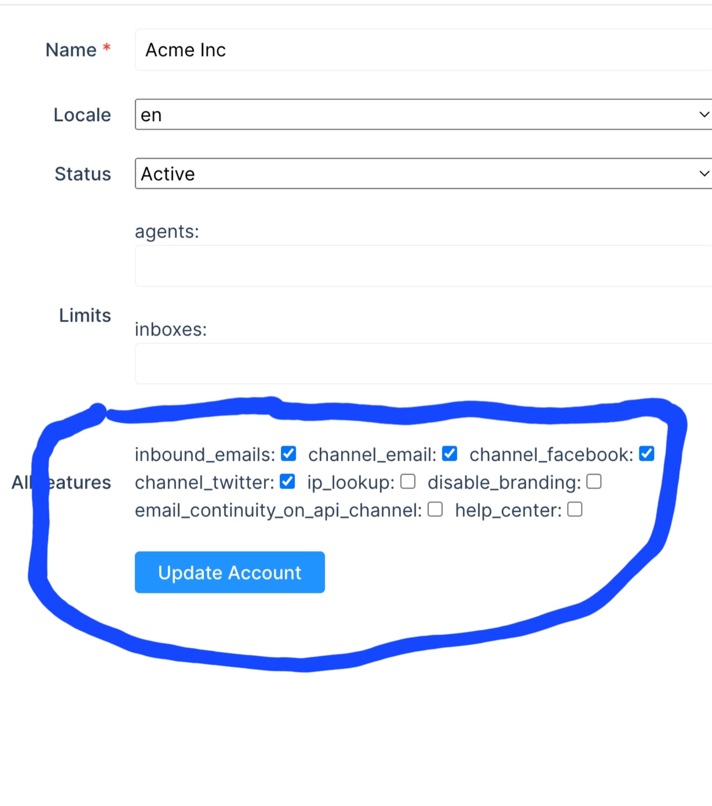 Feat Ability To Manage Account Features From Api · Issue 5561 · Chatwootchatwoot · Github 