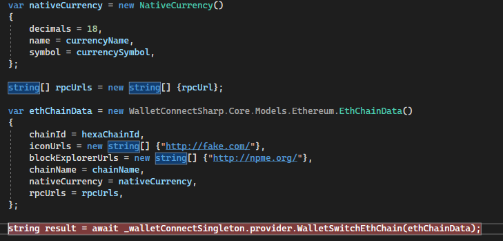 Walletswitchethchain Not Working · Issue 59 · Walletconnect Walletconnectsharp · Github