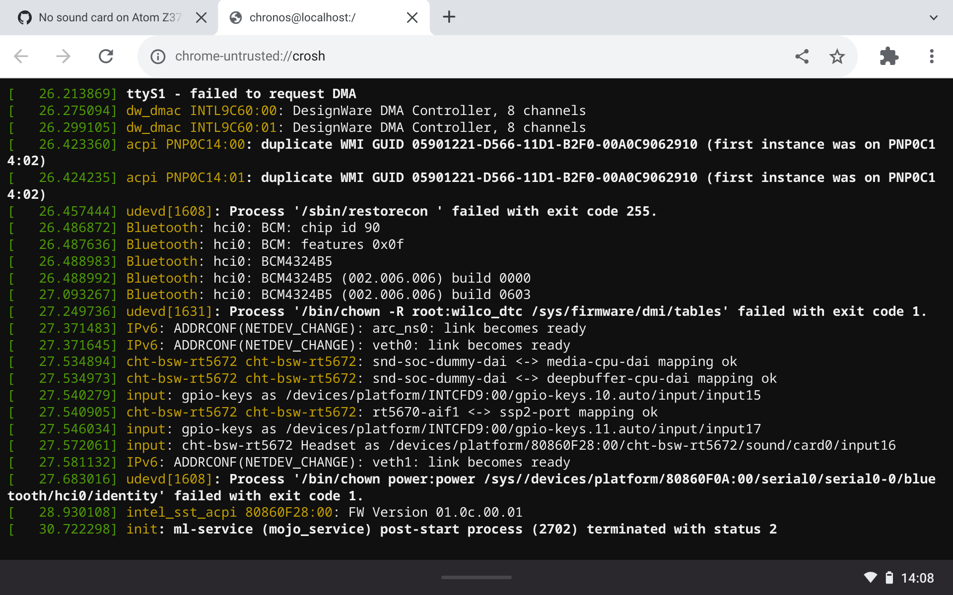 No sound card on Atom Z3795 Baytrail · Issue #1399 · sebanc/brunch · GitHub