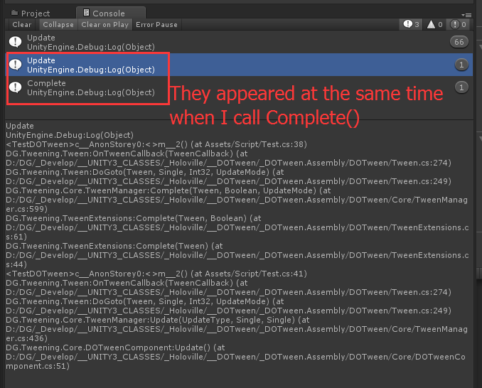 Twice OnComplete() called when calling Complete() in OnUpdate() · Issue #172 · Demigiant/dotween ...