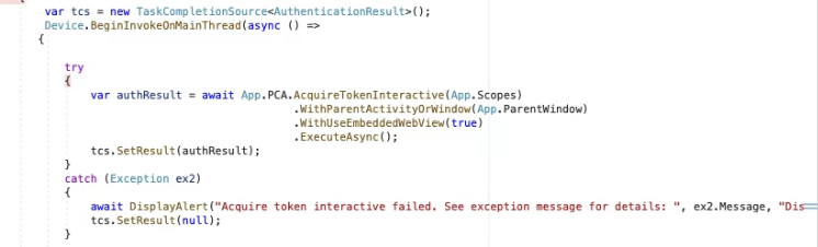 [Bug] Xamarin Forms iOS broker authentication doesn't work in combination with Microsoft ...
