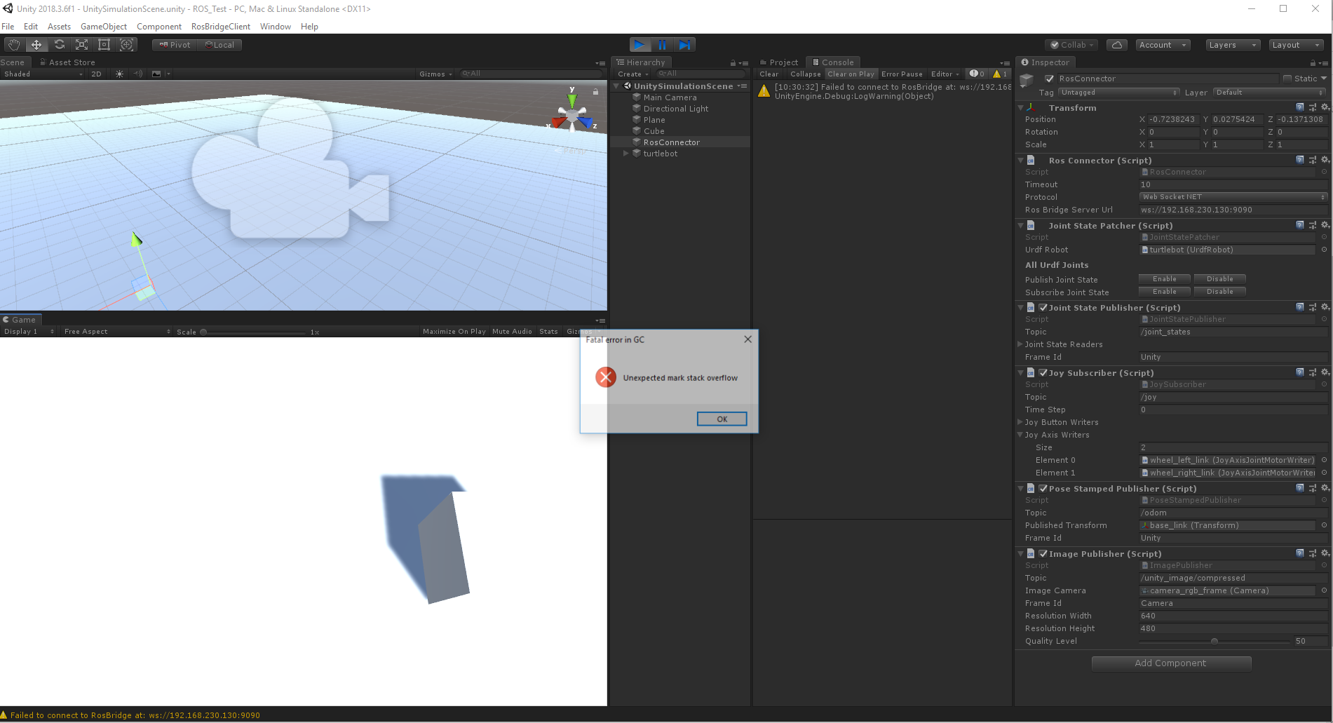Failed to connect to RosBridge · Issue #166 · siemens/ros-sharp · GitHub