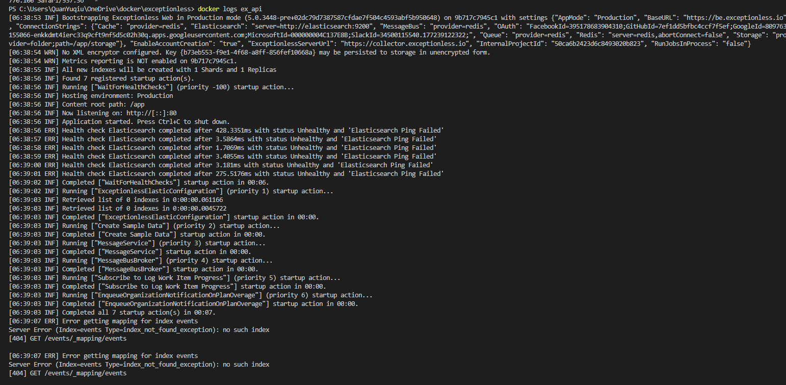 I have some problems with the docker compose deployment. · Issue #428 · exceptionless ...