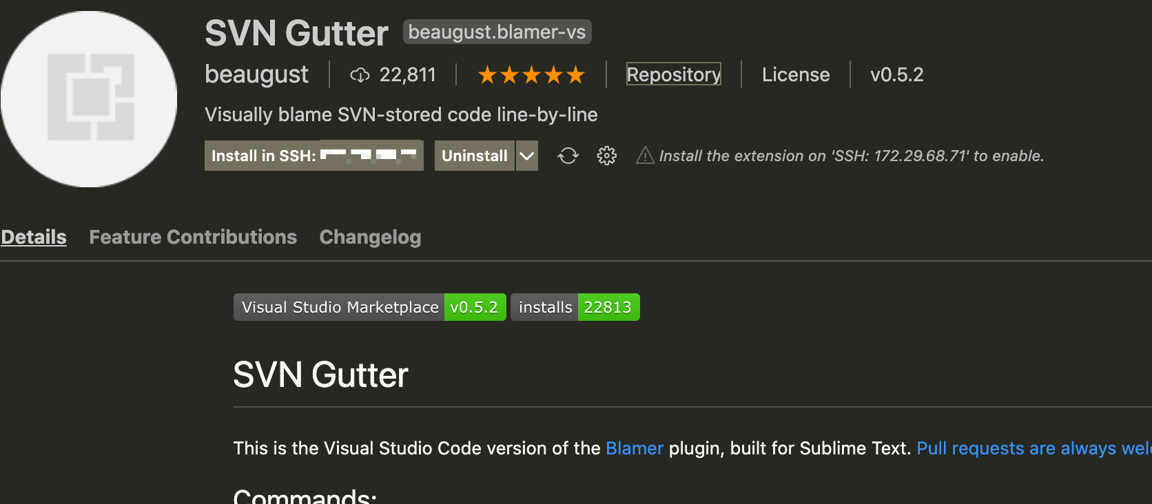 SVN Gutter not shown in Command palette · Issue #308 · opista/svn-blamer · GitHub