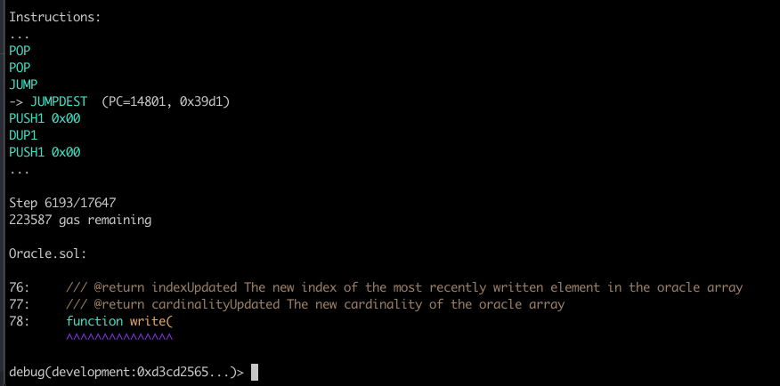 Truffle debugger hangs while stepping instruction · Issue #5856 · trufflesuite/truffle · GitHub