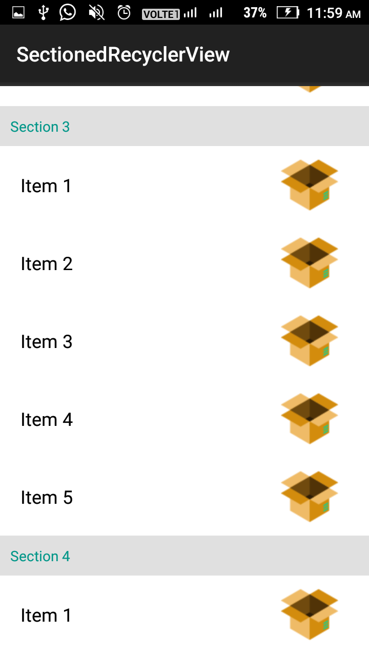 GitHub - shivasnape/SectionedRecyclerView: A Simple Recycler View ith ...