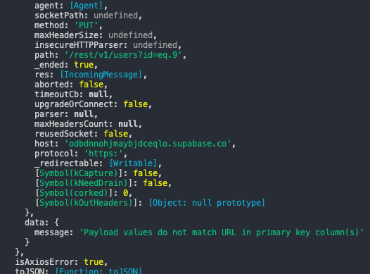 Update User Data Error · Supabase · Discussion 7307 · Github 