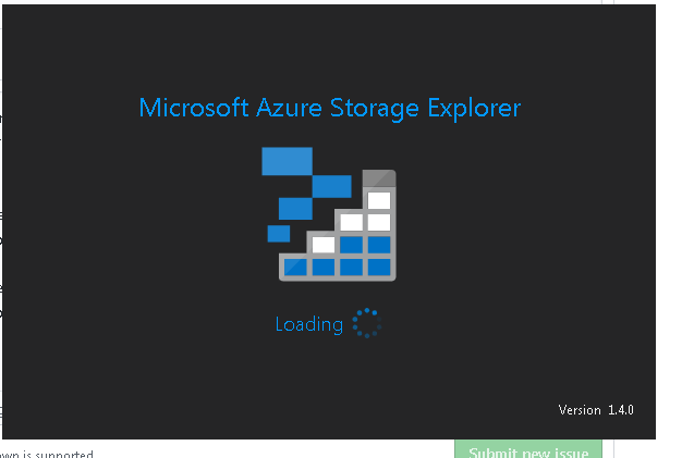 Azure Storage Explorer Stuck At Loading · Issue 578 · Microsoft