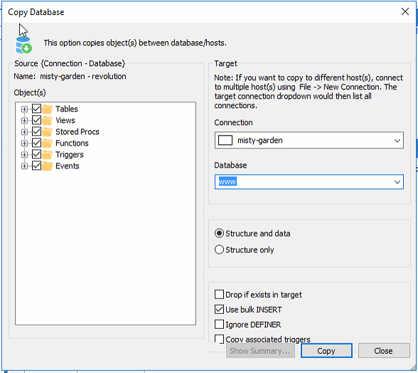 [feature Request] Copy Database To Different Connection Database · Issue 957 · Tableplus