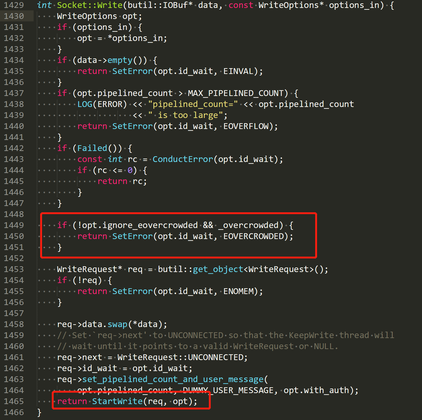 Socket::Write过程存在内存无法限制的问题 · Issue #1107 · apache/brpc · GitHub