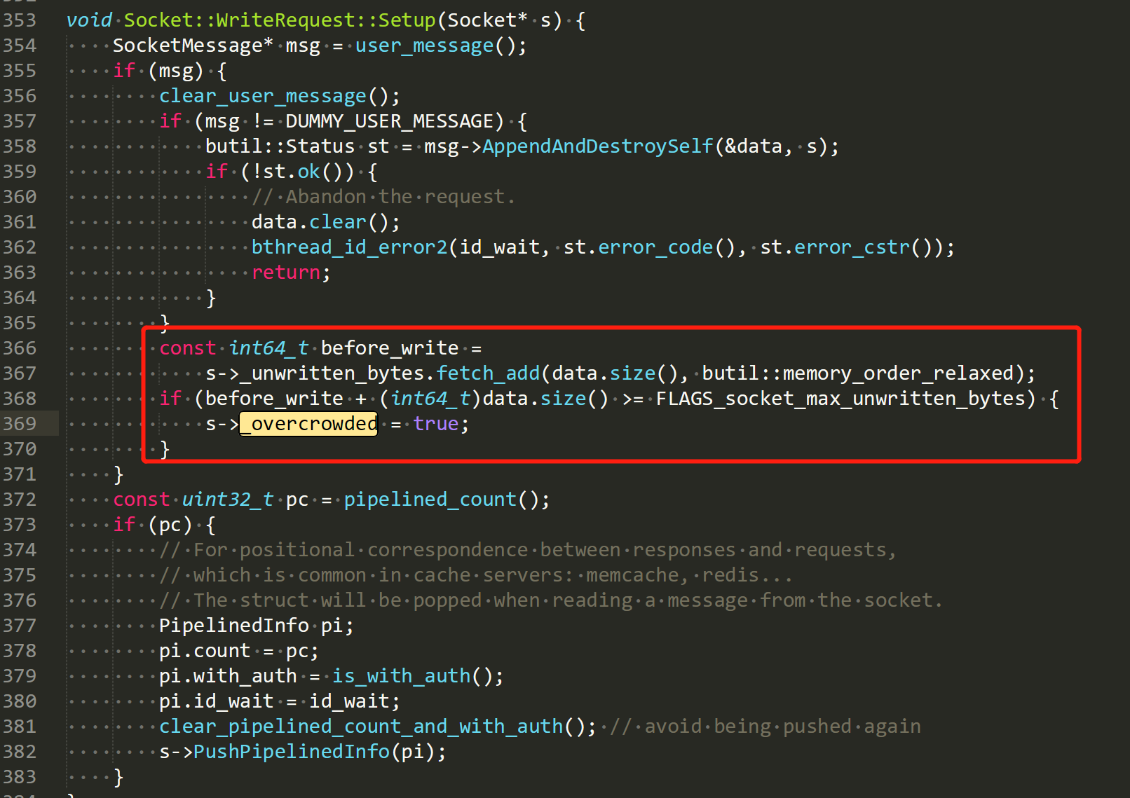 Socket::Write过程存在内存无法限制的问题 · Issue #1107 · apache/brpc · GitHub