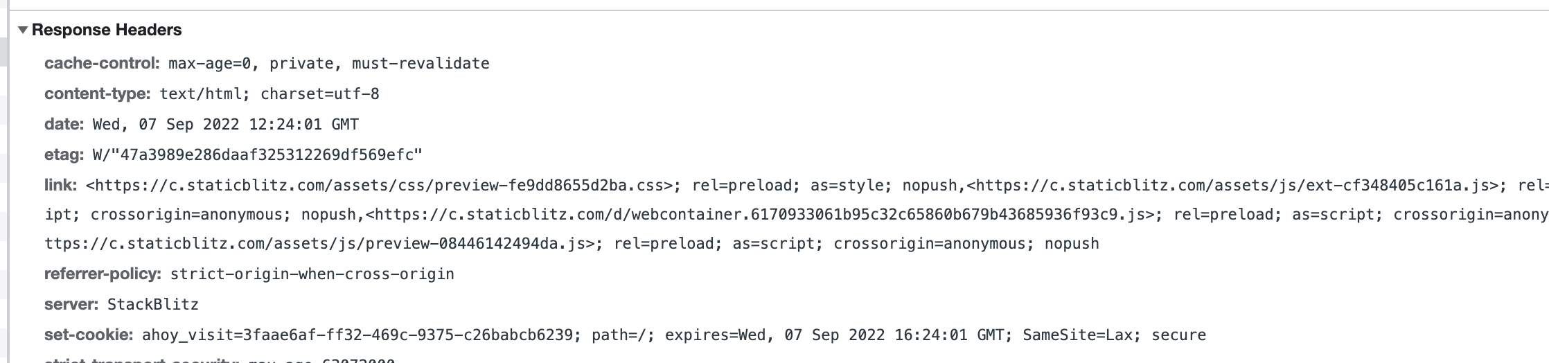 Set-cookie headers get filtered out · Issue #798 · stackblitz/webcontainer-core · GitHub