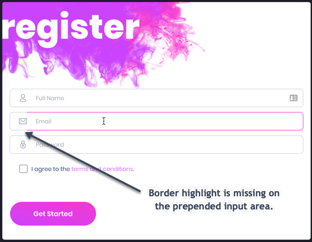 borders do not fully highlight when clicking in form field · Issue #12 ...