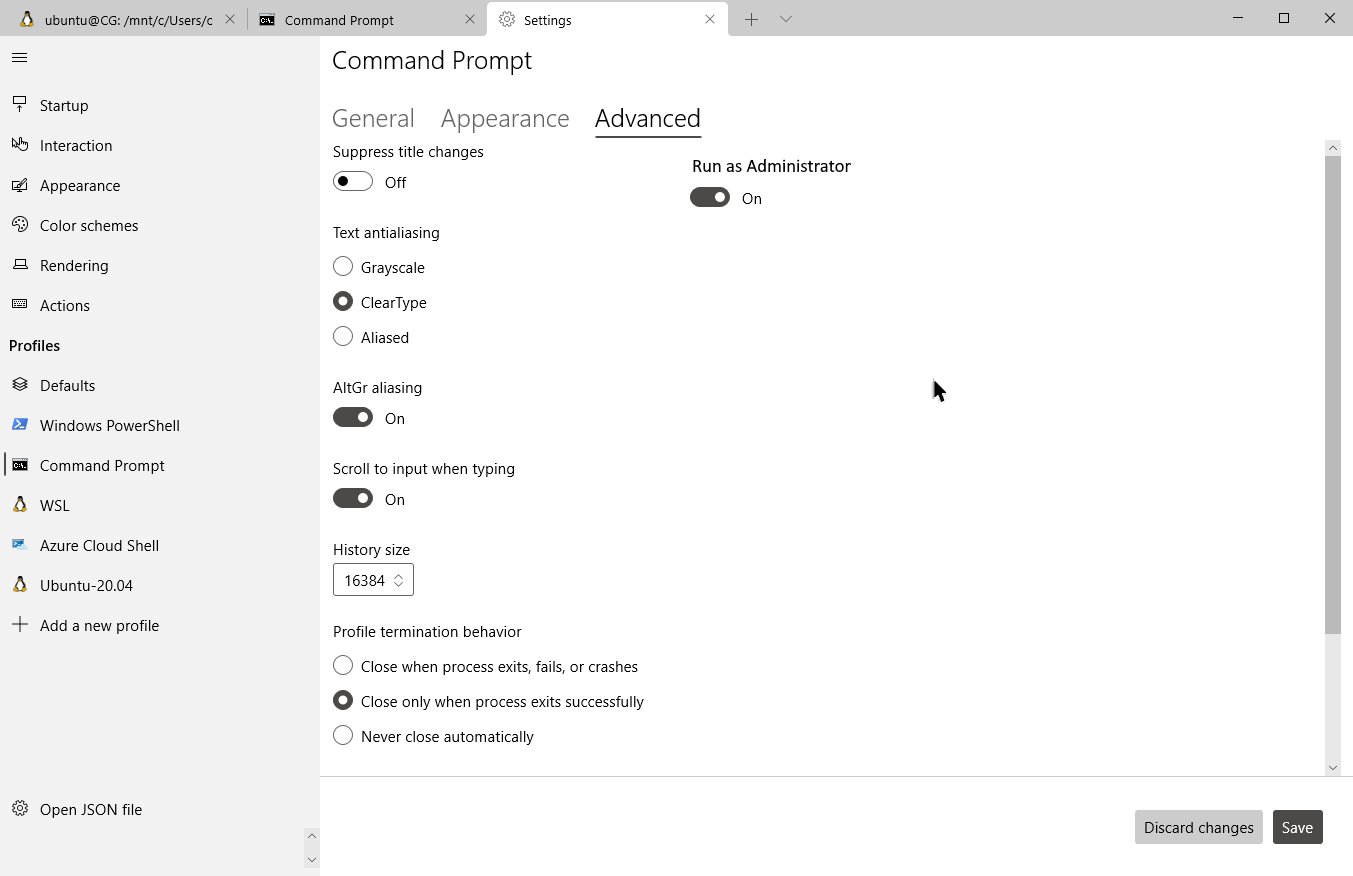 Able to launch elevated cmd.exe in new tab · Issue #11409 · microsoft ...