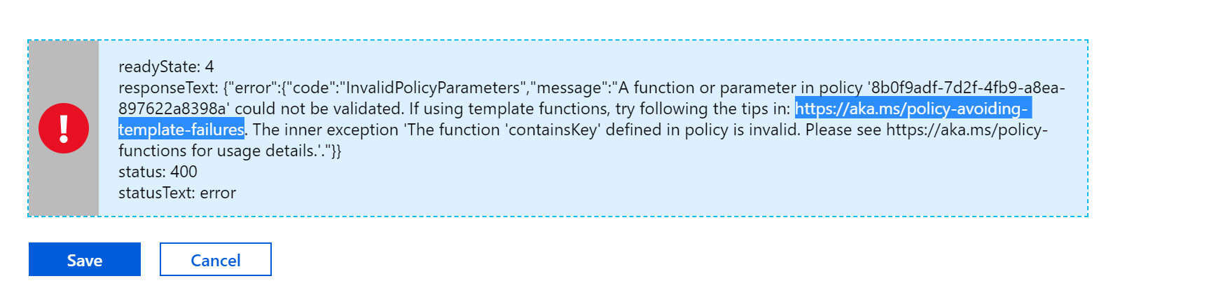 Issue: Alias "Microsoft.ApiManagement/service/customProperties" doesn't return an array or ...