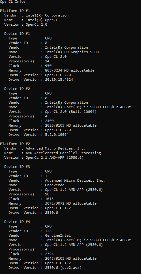 Opencl Kernel Self Test Failed When Using Any Version Later Than V421