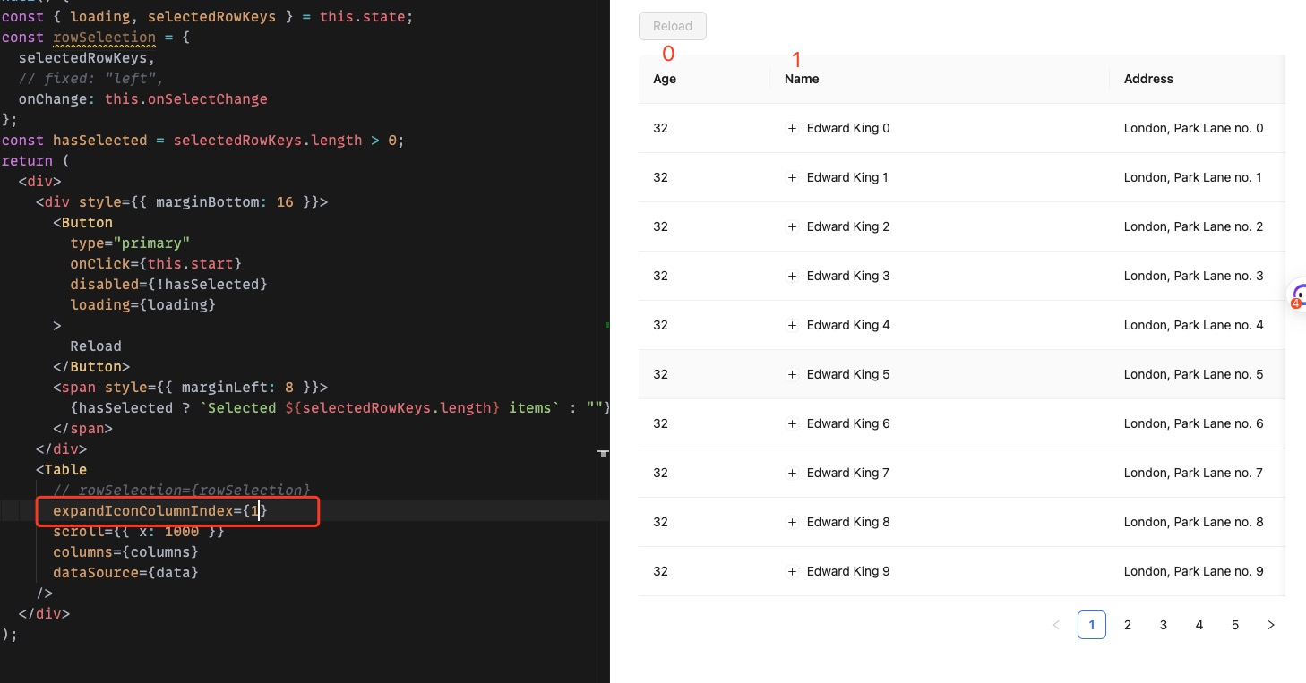 table的expandIconColumnIndex在有rowSelection，开始顺序具有不同的逻辑 · Issue #43143 · ant-design/ant-design ...
