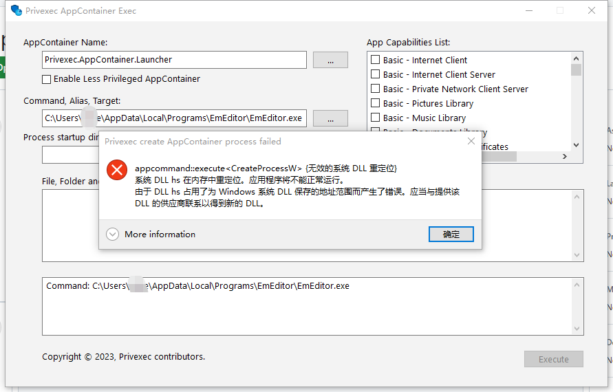 AppContainer有部分程序无法启动 · Issue #41 · M2Team/Privexec · GitHub
