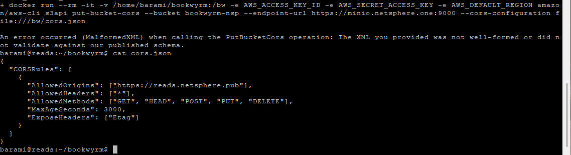 Unable to add a CORS configuration to MinIO object storage · Issue #2945 · bookwyrm-social ...