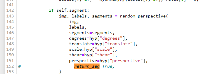 Random Perspective Got An Unexpected Keyword Argument Return Seg · Issue 1586 · Wongkinyiu