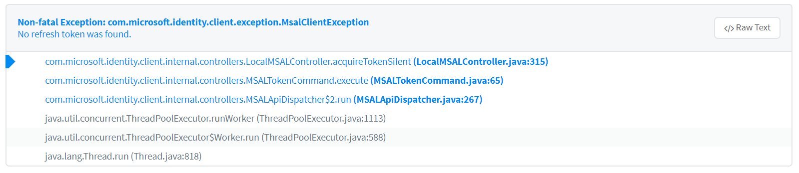 Msalclientexception No Refresh Token Was Found · Issue 570 · Azureadmicrosoft Authentication