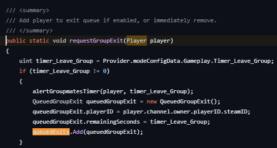 Queue Exit Group · Issue #4168 · SmartlyDressedGames/Unturned-3.x-Community · GitHub