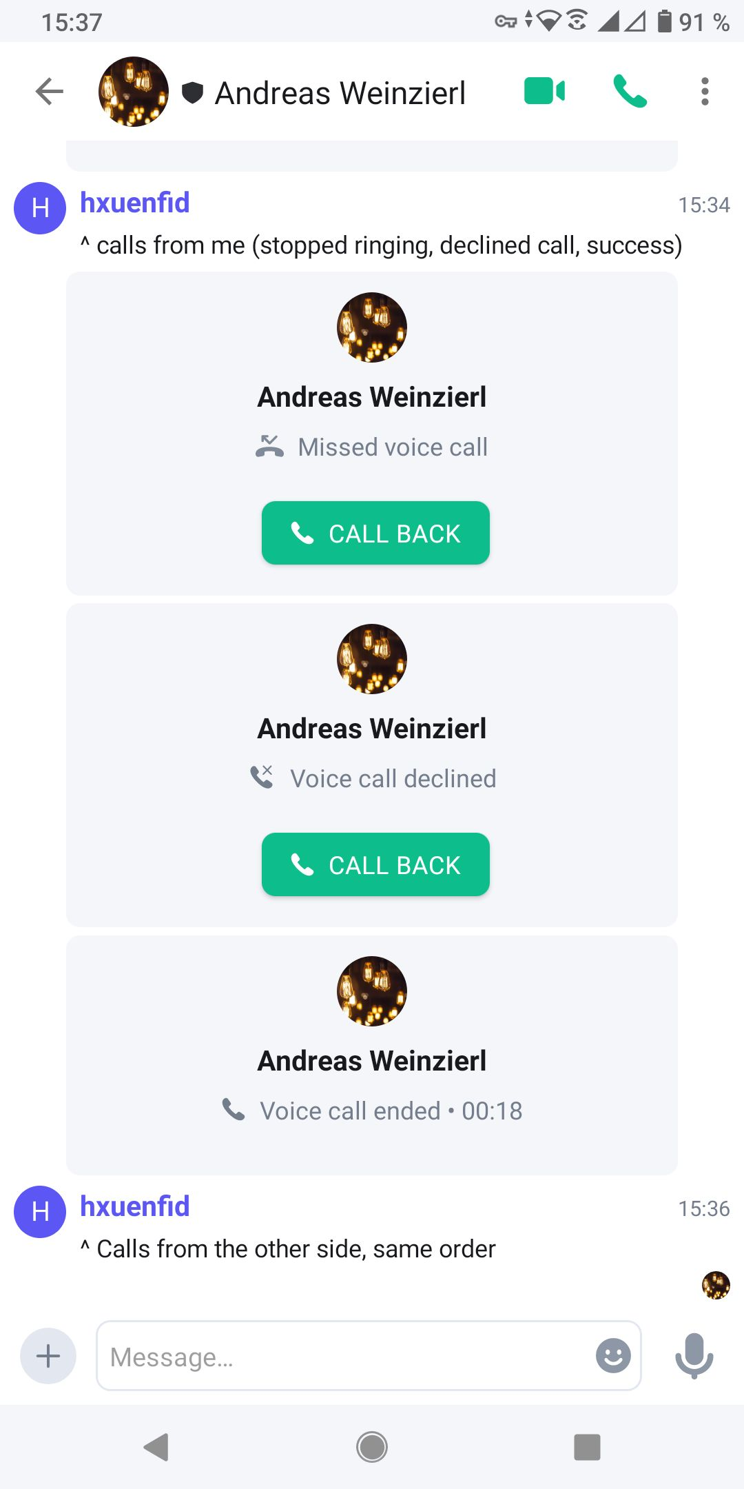 Add Time Stamps To Calls · Issue 4511 · Element Hq Element Android · Github