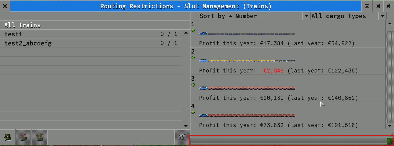 [Bug]: Unable to resize "Routing Restrictions - Slot Management" window · Issue #515 ...