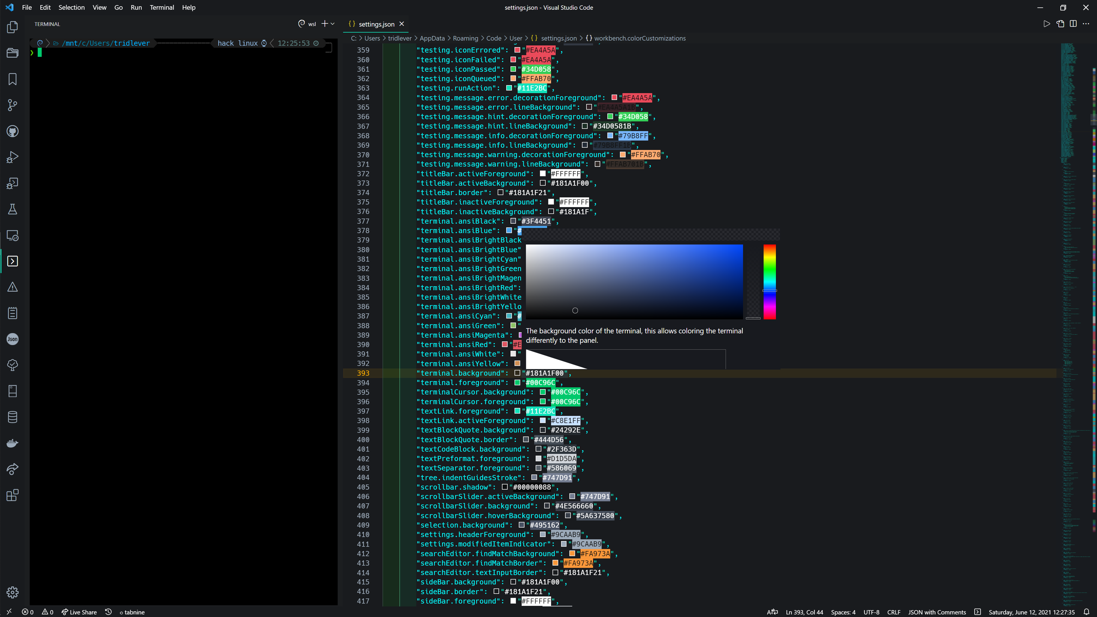 Terminal background color looks broken · Issue #126100 · microsoft ...