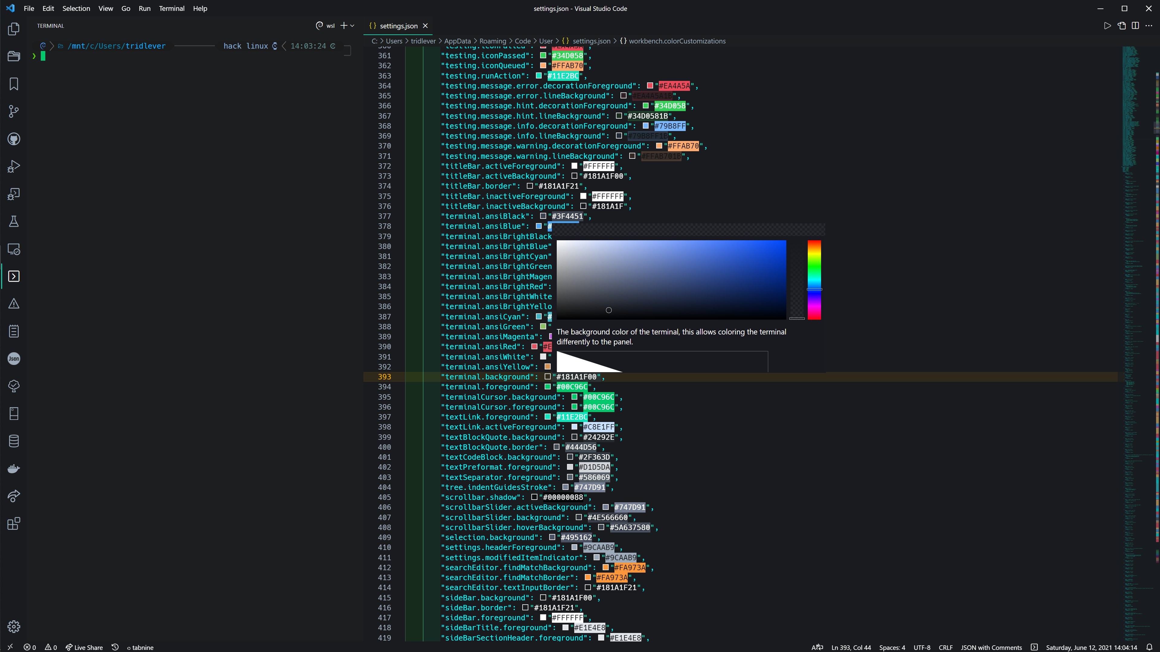 Terminal background color looks broken · Issue #126100 · microsoft ...