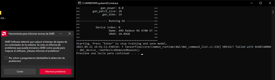 AMD Driver Timeout RX 6700 XT · Issue #5399 · iperov/DeepFaceLab · GitHub