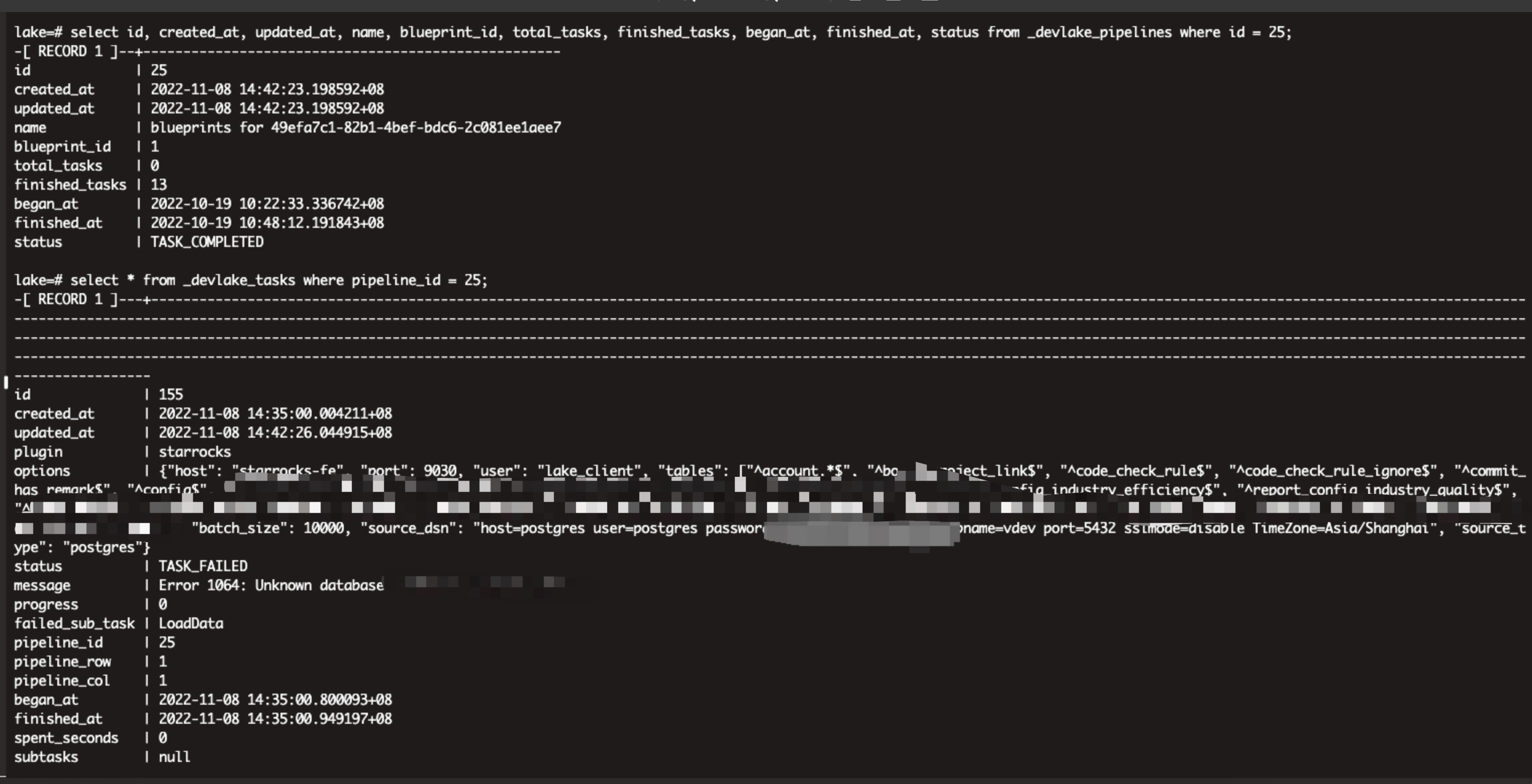 Bug Blueprint The Options Of Blueprint And Pipeline Should Be Encrypted In Database · Issue