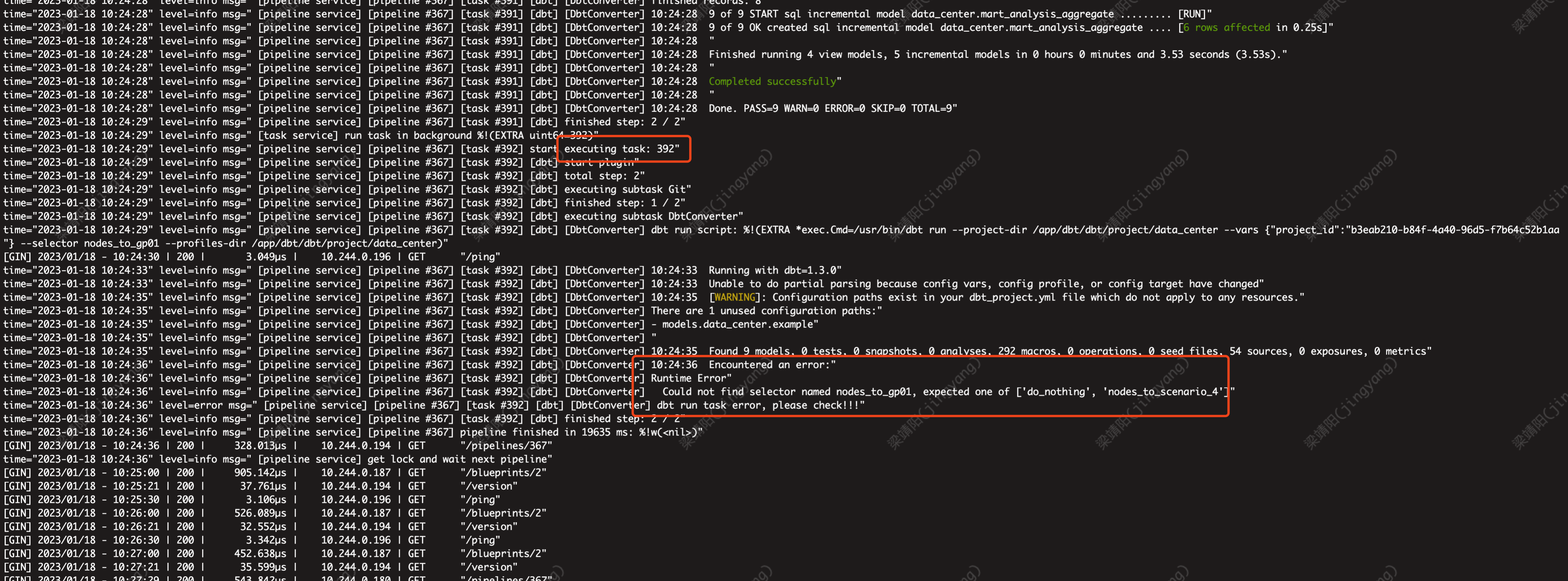 Bug Dbt Plugin Dbt Command Raise Error But Task And Pipeline Succeed · Issue 4233 · Apache