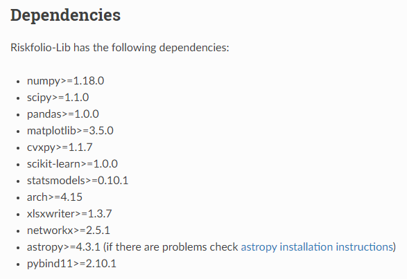 pip install riskfolio-lib==3.3.0 오류... 문의 · Issue #9 · hyunyulhenry/quant_py · GitHub