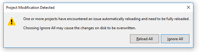 Project unloads and doesn't give a good error with missing quote typo ...