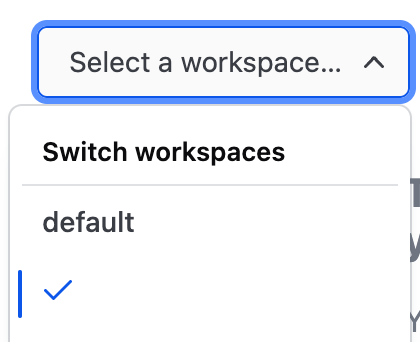 Workspaces with no name can be created using `waypoint project apply ...