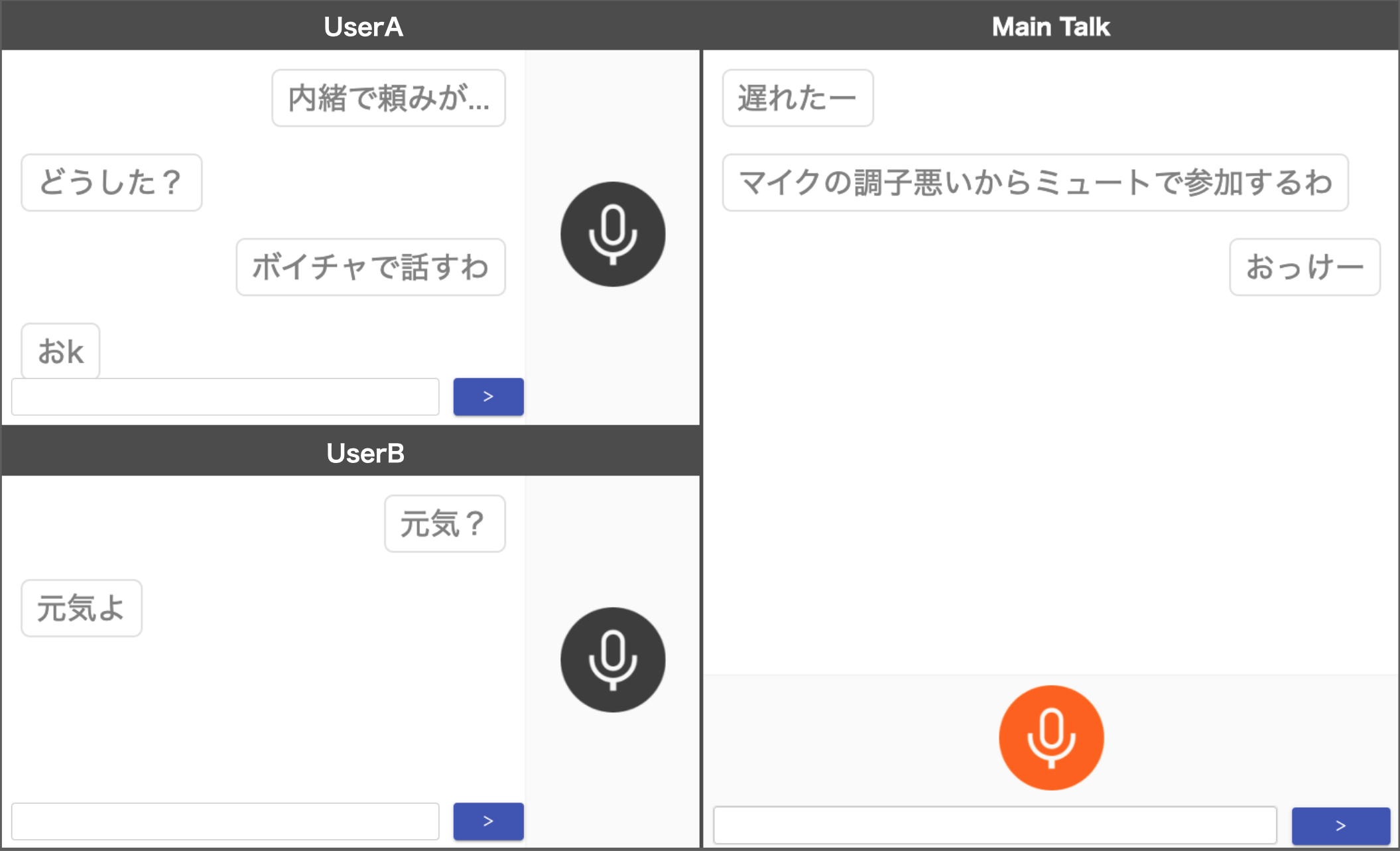 GitHub - kame-u-y/MultipleTalk