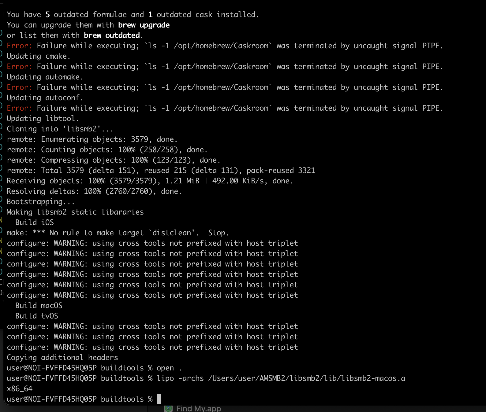 Not able to compile libsmb2.a for mac arm64 architecture · Issue #232 · sahlberg/libsmb2 · GitHub