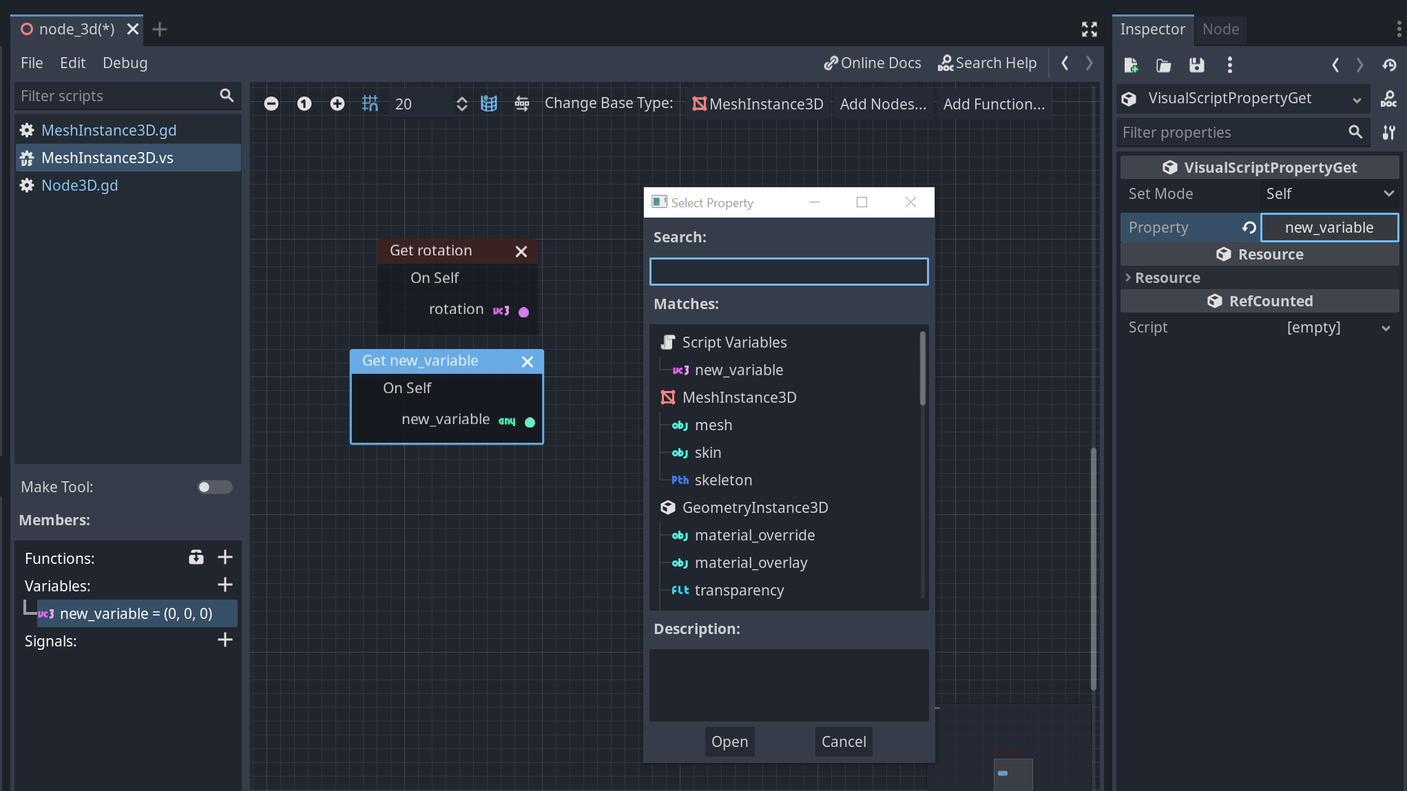 normalized() vec3 has bug in visual scripts . . · Issue #57373 · godotengine/godot · GitHub