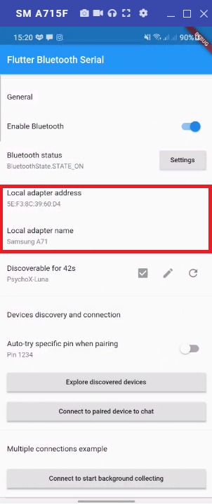 Different local adapter address with result scan · Issue #118 · edufolly/flutter_bluetooth ...