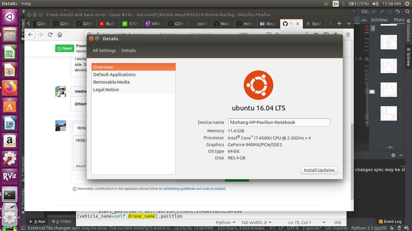 Fresh install and have error · Issue #141 · microsoft/AirSim-NeurIPS2019-Drone-Racing · GitHub