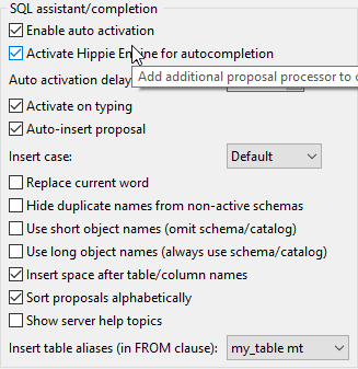 Oracle package (PLSQL) functions autocomplete not working, missing or ...