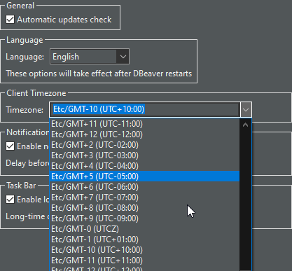 chose the timezone in dbeaver option · Issue #13960 · dbeaver/dbeaver ...