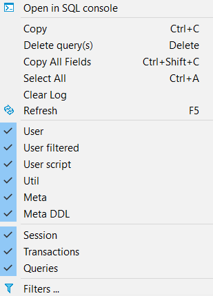 dbeaver/dbeaver-ee#1725 remove queries from the log by Destrolaric ...