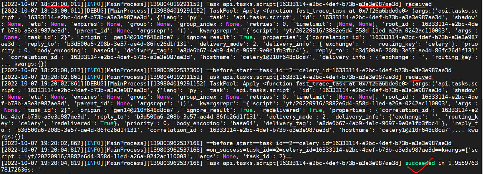 Task has been received, but not execute at once. · Issue #7795 · celery/celery · GitHub