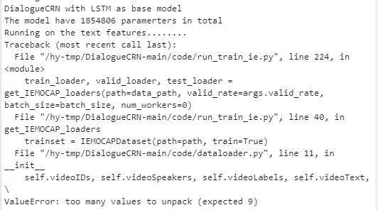 run_train_bert_ie.py seems to be not working · Issue #6 · zerohd4869/DialogueCRN · GitHub