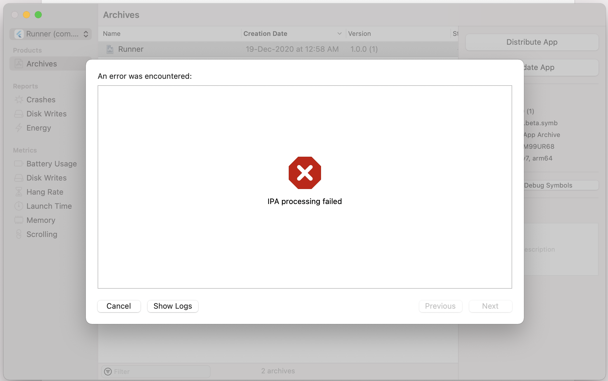 Assertion Failed Expected 2 Archs In Otool Output · Issue 72622 · Flutterflutter · Github